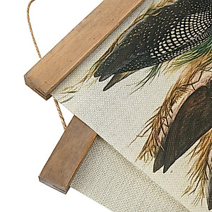 BAWUTZ Red-throated Loon Frame Scroll Poster Wall Hanging Decor Paintings Wood Frame Kit Hanger for Living Room Bedroom Decoration