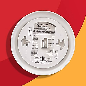 FIRST ALERT BRK 9120LBL Hardwired Smoke Detector with Adapter Plugs for Easy Replacement , White