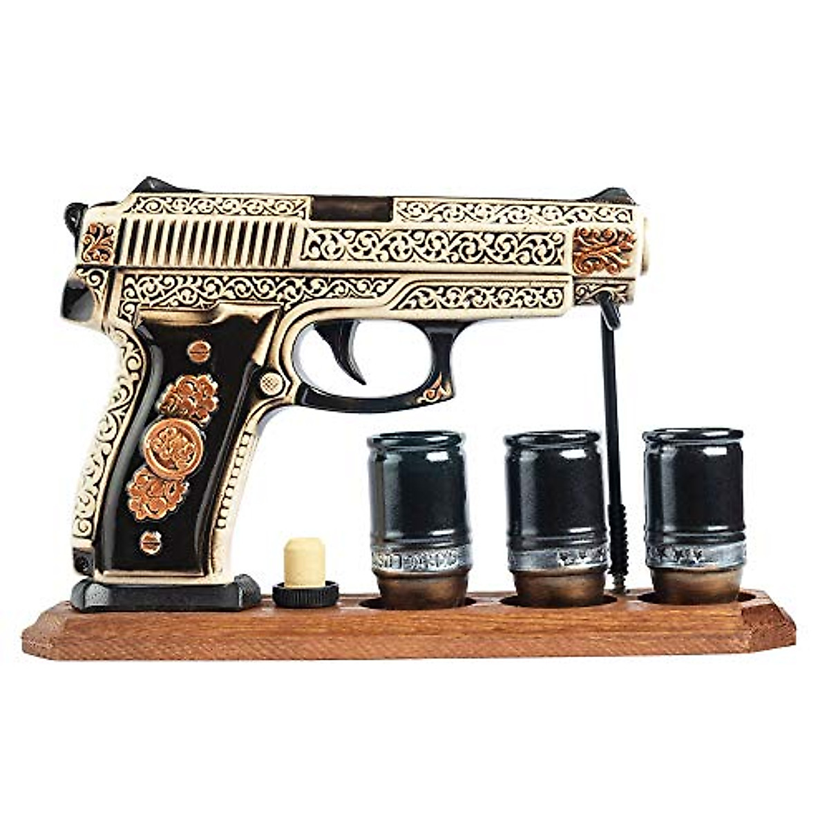 Warrior's Decanters_DECANTER for vodka whiskey brandy alcohol Bottle like GUN PISTOL, MILITARY GIFT
