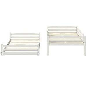 DHP Phoenix Full-Over-Full Floor Bunk Bed, White