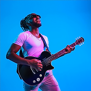 Donner Electric Guitar LP Solid Body, Full-Size 39 Inch Electric Guitar Beginner Kit Black with Bag, Cable, Strap, DLP-124B