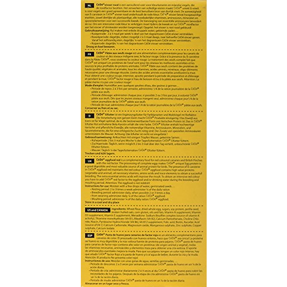 Higgins Pet Food Cede Nestling Eggfood Color 1 Kg