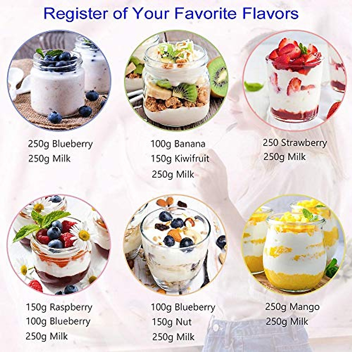 Automatic Yogurt Maker Machine Digital LCD Display with Constant Temperature Control 8 Glass Greek Jars and Lids 48 Ozs Stainless Steel Design for Home Kitchen Use.