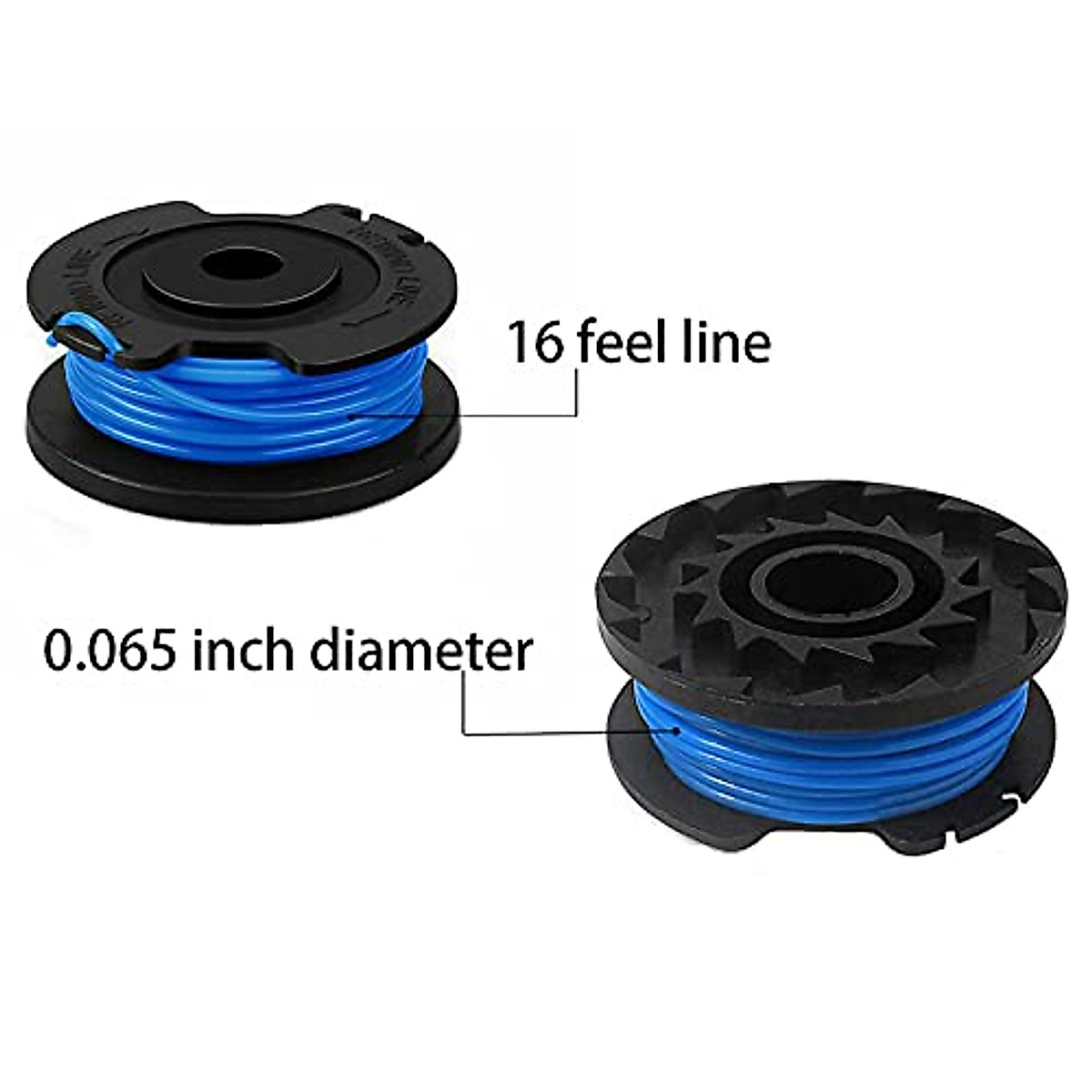 29252 Weed Eater Spool for Greenworks Weed Eater String Replacement Spool, 0.065"-16ft Trimmer Line Replacement Spool for Greenworks Weed Wacker String Trimmer 24V 40V (10 Spool+2 Cap)