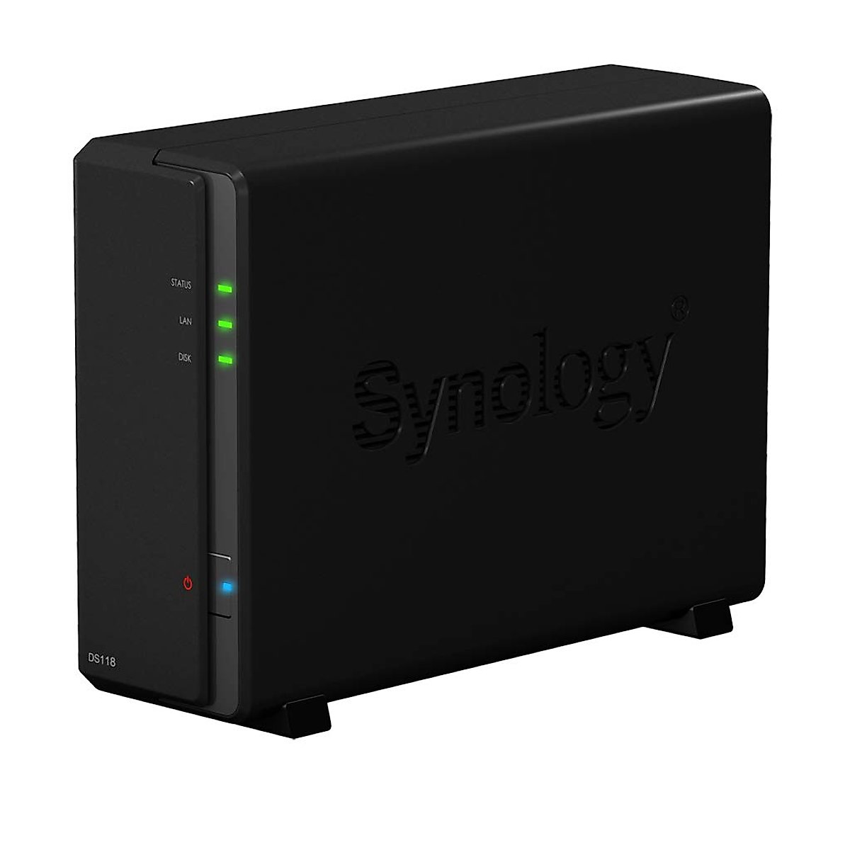 Synology DiskStation DS118 Mini Desktop NAS Server, Realtek RTD1296 Quad-Core, 1GB DDR4 Synology SDRAM, 2TB SSD, Synology DSM Software