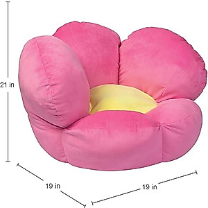 Trend Lab Flower Toddler Chair - Plush Pillow Kids Chair, Comfy Plant Chair for Toddlers 1-3 Years Old, 21x19x19 Inches - Baby Chair, Floral Soft Toddler Lounge Chair, Kids Bean Bag Chair Alternative