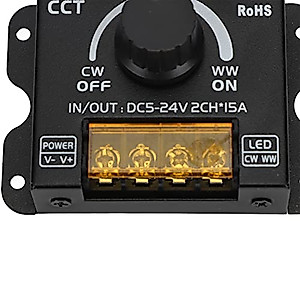 LED Dimmer, DC 5V24V LED Light Dimmer 2 Channel For Home For Bar