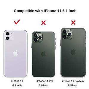 Unov Case Compatible with iPhone 11 Clear with Design Slim Protective Soft TPU Bumper Embossed Floral Pattern 6.1 Inch (Flower Bouquet)