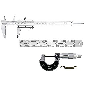 NORTOOLS Vernier Caliper Metal with Micrometer and Ruler for Precision Measurements Outside/Inside/Depth/Step