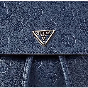 GUESS womens Helaina Flap Backpack, Navy, one size US