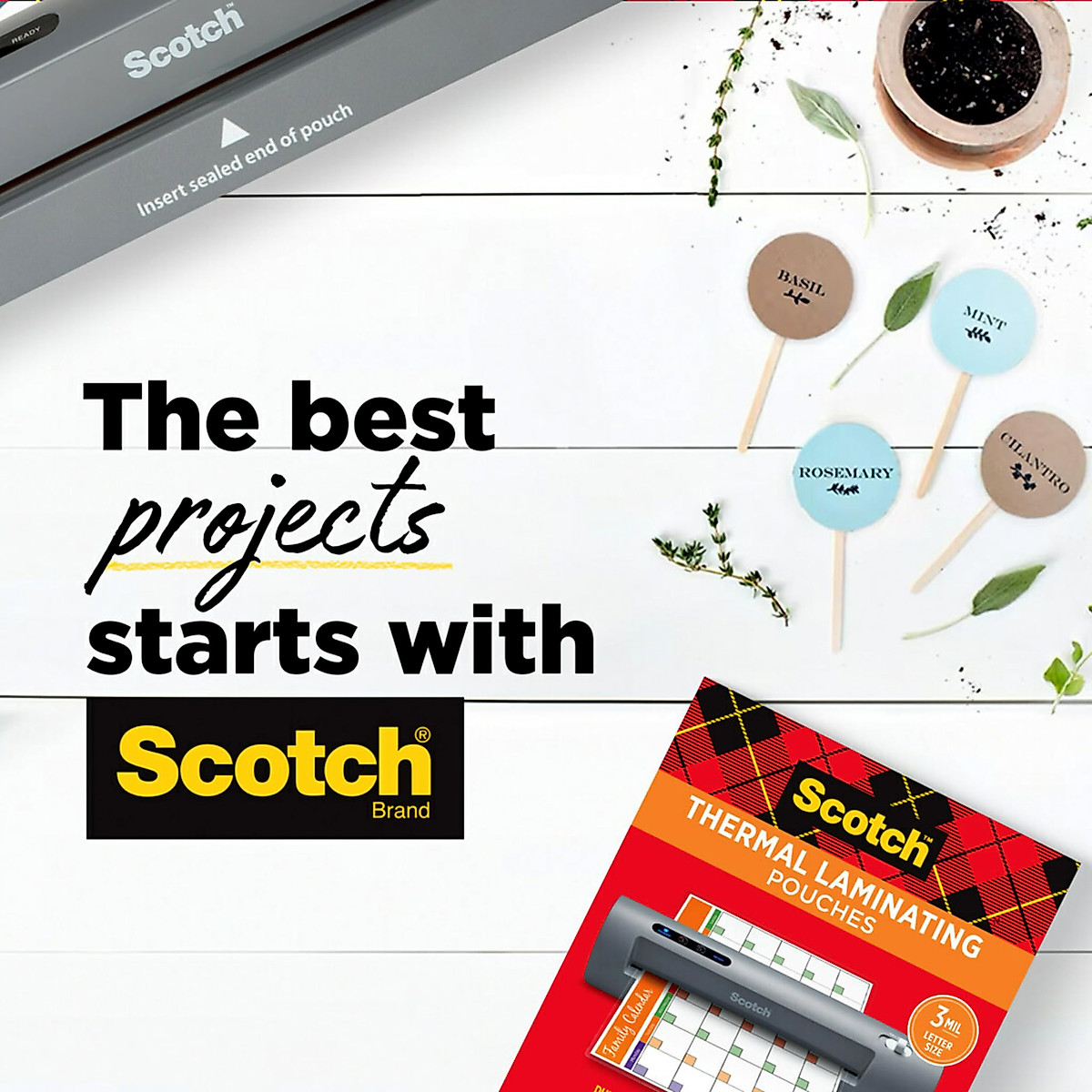 Scotch Thermal Laminating Pouches Premium Quality, 5 Mil Thick for Extra Protection, 100 Pack Photo Size Laminating Sheets, Our Most Durable Lamination Pouch, 5 x7 inches, Clear (TP5903-100)