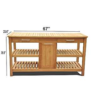 Solvang Teak Buffet Grade A Teak Wood Outdoor Patio #23SoBf