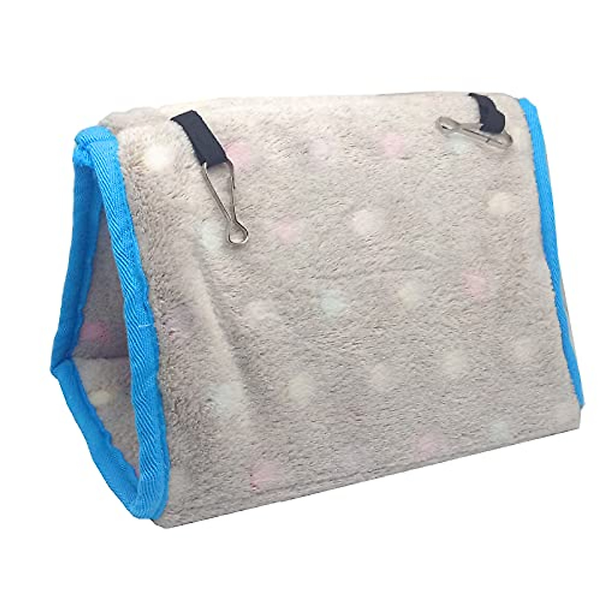 QINGSHENG 1pcs Parrot Nest Plush Snuggle Bird,Bird Nest House Bed,Parrot Finch Cage Snuggle Hut Hideaway(22x14x18cm/8.6x5.5x7in)