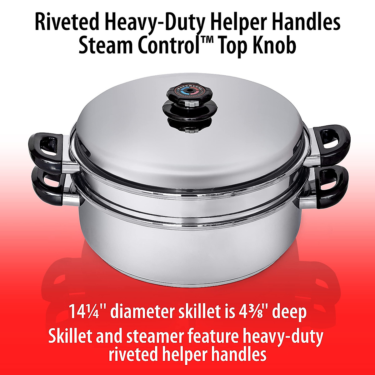 Precise Heat Surgical Stainless-Steel Oversized Skillet