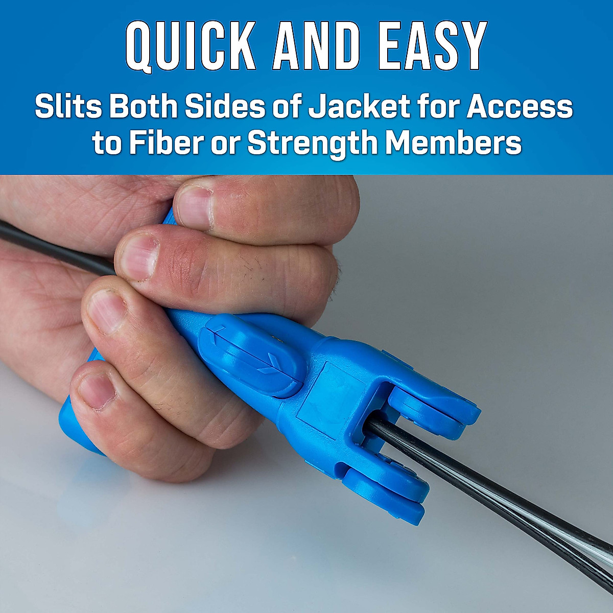 Mophorn Fiber Fusion Splicer Automatic Focus A-80S Fusion Splicer Kit + Jonard FOD-2000 Fiber Optic Drop Cable Slitter