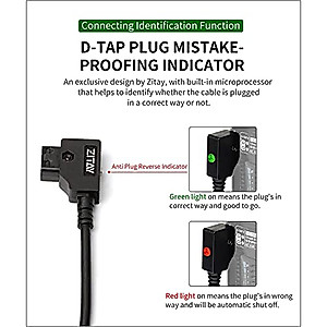 ZITAY D-tap to NP-FZ100 Dummy Battery Coiled Power Cable Cord Adapter Compatible for Sony Alpha 1 Alpha A7III A7R III A9 A7R IV Alpha 9 II A9R A9S A7R3 A7S3 FX3 Camera