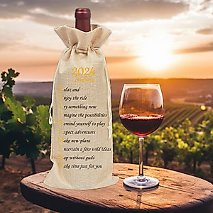2024 Retirement Gifts Wine Bag - Retirement Wine Bags Retirement Wine Bottle Gift Bags Funny 2024 Retirement Gifts for Retired Men Women Teacher Employees Friend Colleague