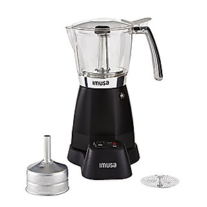 Imusa Black Espresso Maker, 3-6-Cup
