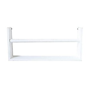 PIBM Stylish Simplicity Shelf Wall Mounted Floating Rack Solid Wood Storage Display Decoration Household,3 Colors, White , 45x9x20cm