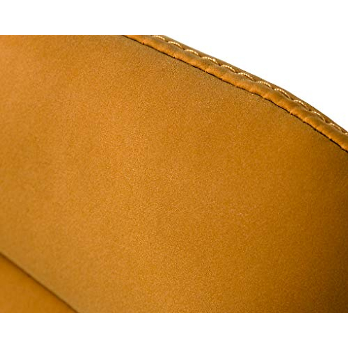 Limari Home Medard Collection Industrial Style Eco-Leather Upholstered Dining Chair with Black Powder Coated Iron Legs (Set of 2), Tan