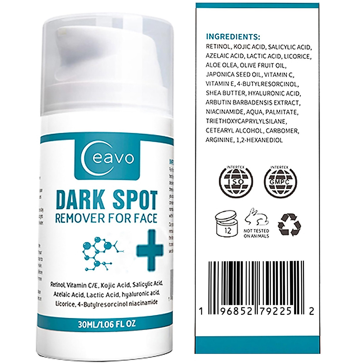 Dark Spot Remover For Face Serum With Vitamin C and E, Retinol, Salicylic Acid, Kojic Acid, Niacinamide, Azelaic acid, Lactic Acid, 4-Butylresorcinol, Licorice. Hyperpigmentation Treatment, Acne Scar Spot Treatment Fade Post-Acne Hyperpigmentation. Brown