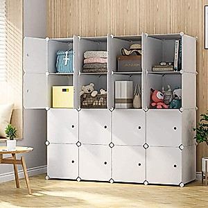KOUSI Kid Clothes Storage Organizer Baby Dresser Kid Closet Baby Clothes Storage Cabinet for Kids Room Baby Wardrobe Toddler Closet Childrens Dresser,18" Deep