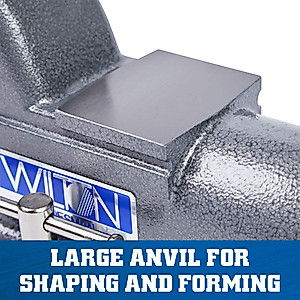 Wilton Tradesman Bench Vise, 6-1/2" Jaw Width, 6" Max Jaw Opening, 4" Throat (Model 1765)