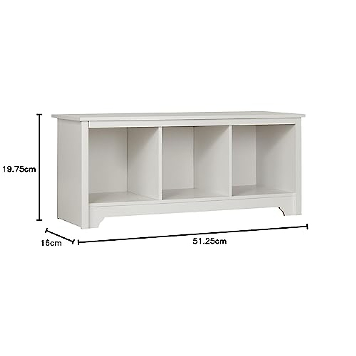 South Shore Vito Cubby Storage Bench, Pure White