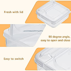 4 Pcs 3.9 inch Mini Cheese Container for Fridge Sliced Cheese Container for Fridge Cheese Storage Cheese Storage Container for Fridge with Lids for Refrigerator Food Vegetable Keep Cheese Fres