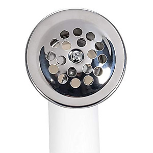 EZ-Flo 1-1/2 Inch Lift and Lock Two-Hole Trip-Lever Bath Waste Drain, Stainless Steel Tubular with Chrome Trim, 35213