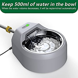 AUKL Dog Water Bowl Dispenser Auto Filling Dog Faucet Waterer Connects to Garden Hose