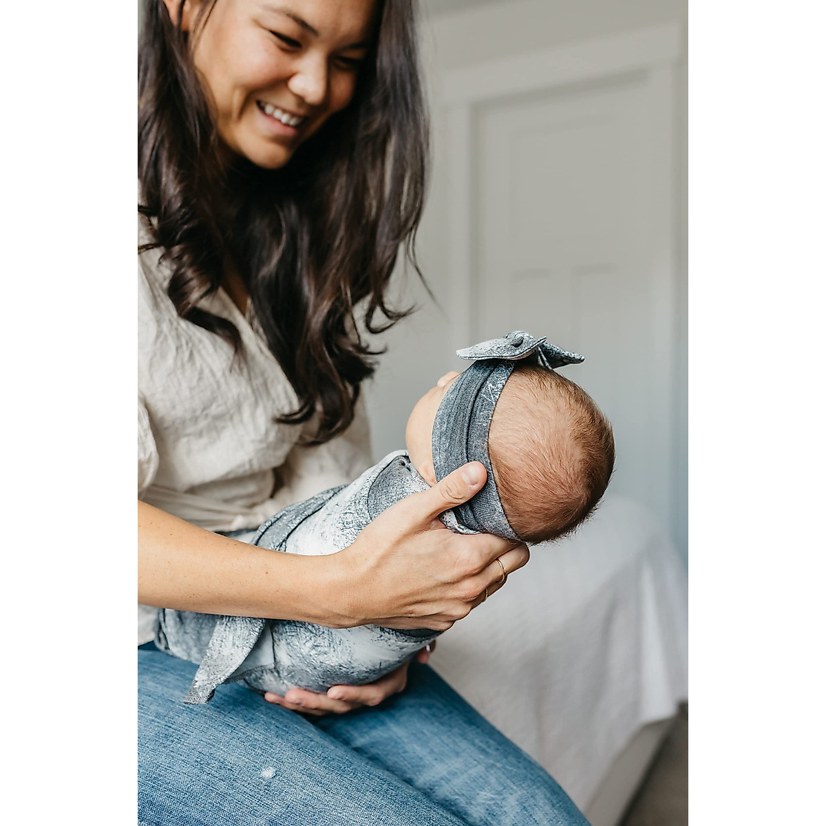 Copper Pearl Large Premium Knit Baby Swaddle Receiving Blanket Thrasher