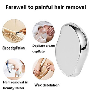 Bleam Crystal Hair Eraser, ANTAND Hair Remover 3rd Gen 2023 Magic Painless Exfoliator Hair Removal Stone Tool Device for Women Men Leg Arm Back, Eco-Friendly Reusable Hair Eraser for Soft Smooth Skin