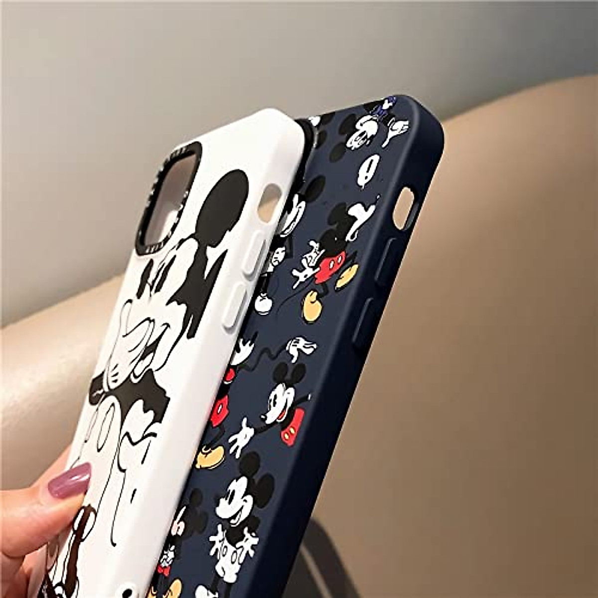 WQCuqu Catoon Mouse Phone Case for iPhone 13/14 Cover Case, Silicone TPU Anti-Drop iPhone13/14 Blue