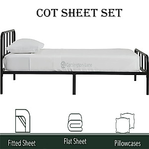 Cot Sheets 30x80 Set Cotton-Cot Sheets 30" x 80" Fitted Cot Sheet Perfect for Narrow Twin, Rv Bunk, Camping Cot, Guest Bed Replacement-Sheets for Cot Bunk Bed-Cot Size Mattress Sheets(White Solid)