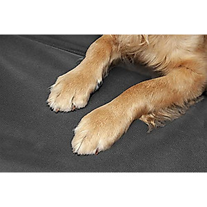 Furhaven Deluxe Multi-Panel Hard Bottom Platform Bridge Backseat Protector w/ Travel Bag - Gray, One Size