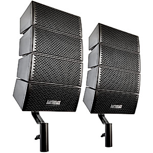 Earthquake Sound DJ-Array Gen2 4x4" Line Array Loudspeaker System, Set of 2, Black