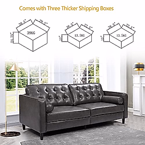 THSUPER 6 Seaters Oversized Sleeper Sectional Couches for Living Room Furniture Studio Apartment