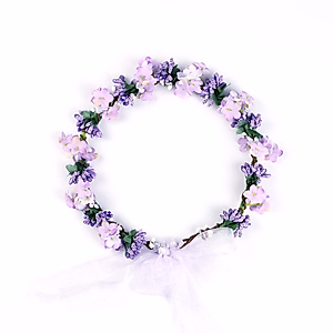 UKYLIN Flower Crown for Girls, Flower Headband Wreath for Wedding, Baby Shower, Family Photos and Fancy Gala