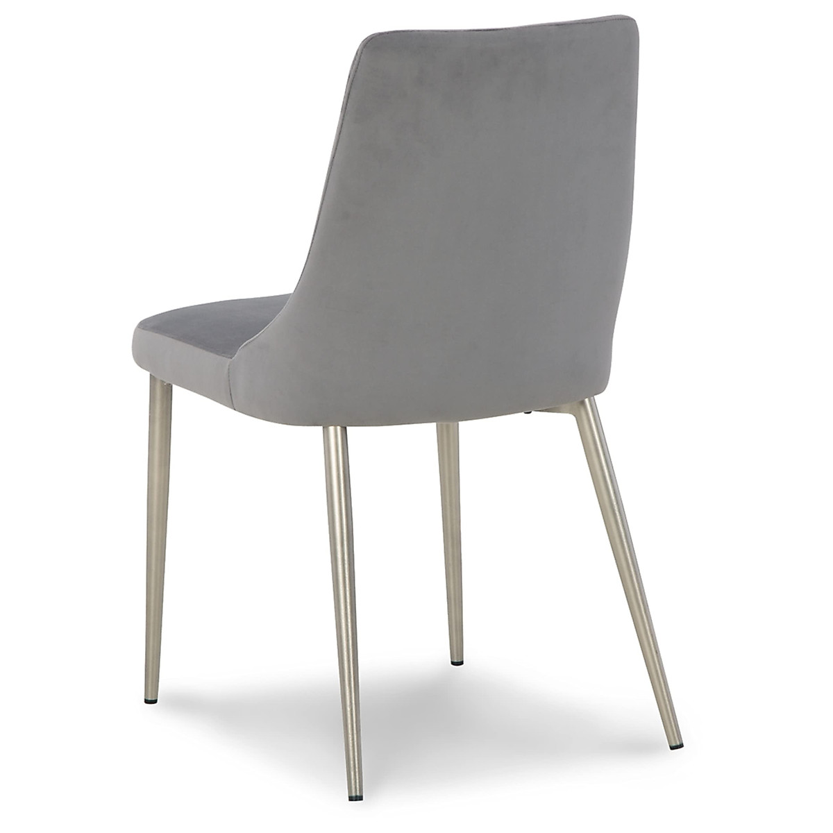 Signature Design by Ashley Barchoni Classic Upholstered Dining Chair with Metal Frame, Set of 2, Metallic & Gray