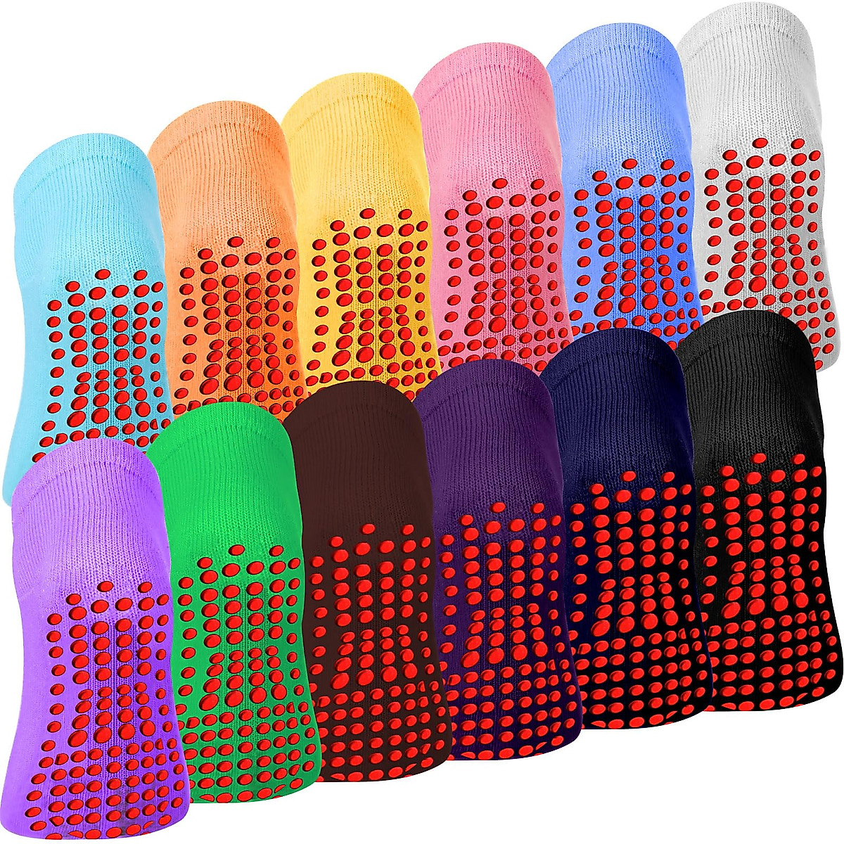 Haysandy 20 Pair Kids Baby Non Slip Socks Anti Skid Slipper Socks Ankle Grip Socks with Grippers for 1-12 Years Children Infants Toddler Boys Girls (Small)