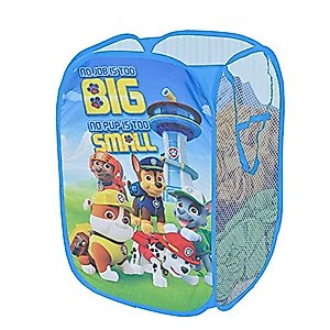 Idea Nuova Nickelodeon Paw Patrol Pop Up Hamper with Durable Carry Handles, 21" H x 13.5" W X 13.5" L"