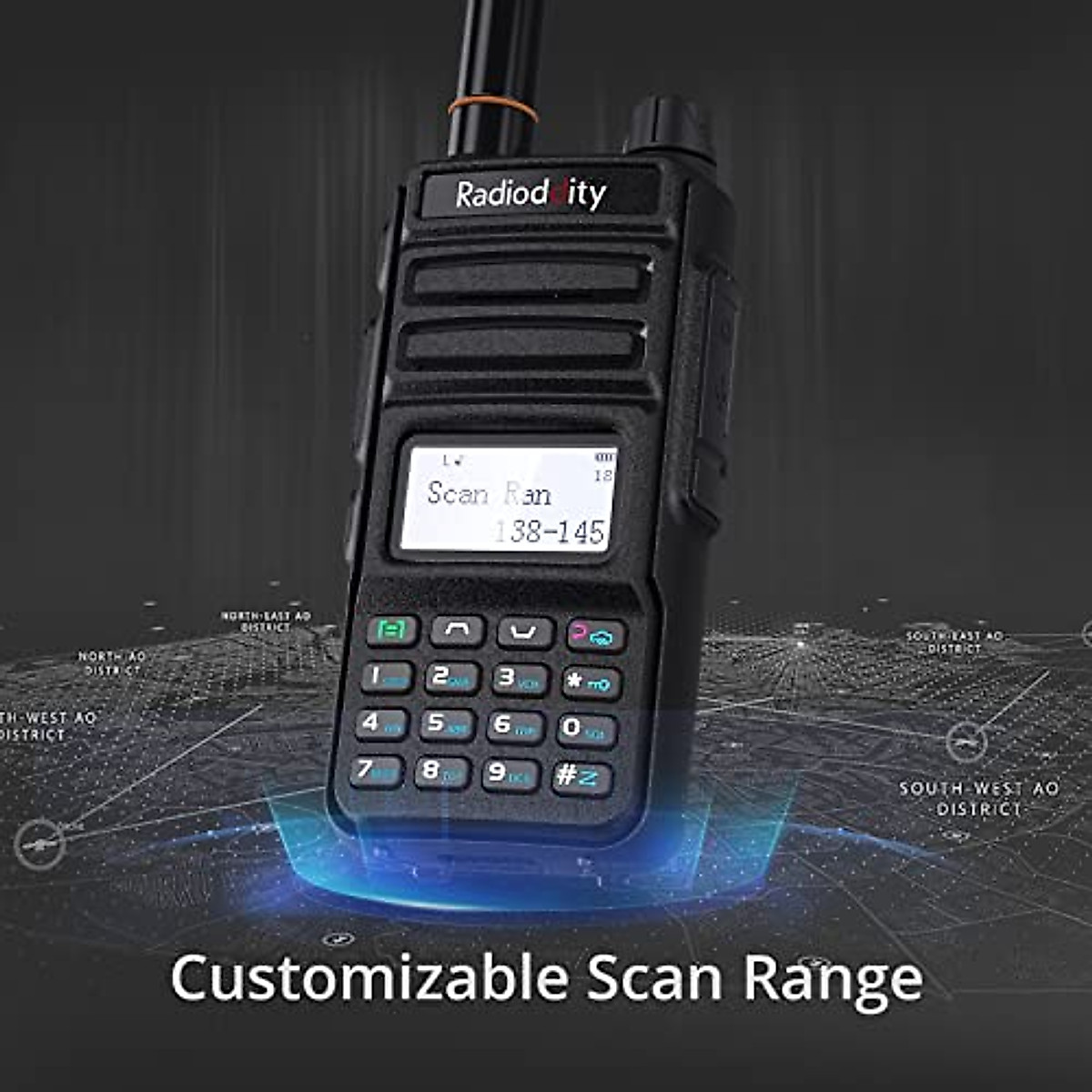 Radioddity MU-5 MURS Radio, License Free Two-Way Radio Rechargeable, Display Sync for Industrial Business Retail
