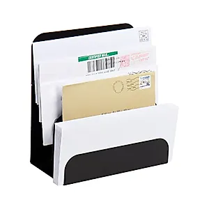 Mind Reader Vertical Desk File Organizer, 6 Slots, Black