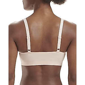 adidas womens Active Micro Flex Wireless Seamless Lounge Padded Bra, Peach Whip/White, Medium US