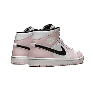 Nike Jordan Womens WMNS Air Jordan 1 Mid BQ6472 500 Barely Rose, Light Violet/Black-white, Size 7W