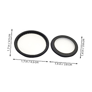 JECOMPRIS 2pcs Stethoscope Accessories Iv Diaphragm Replacement Stethoscope Diaphragm Cover Stethoscope Head Stethoscope Bell Cover Replacement Stethoscope Covers Black PVC