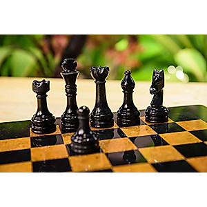 Original Handmade Marble Chess Set by RADICALn - 15" Black and Golden Hand Crafted Full Chess Board Game Sets Premium Quality