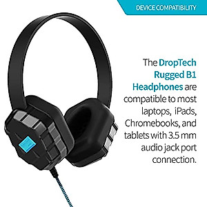 Gumdrop DropTech B1 Over-Ear Headphone. Designed for K-12 Students, Teachers and Classrooms – Drop Tested, Rugged and Reliable for an Enhanced Educational Learning Experience. Color – Black