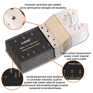 AIRIC 20pcs Bi-Metal Oscillating Tool Blades for Metal Multitool Saw Blades Quick Release, Fits Dewalt Fein Black&Decker Bosch Craftsman Milwaukee, etc Tools